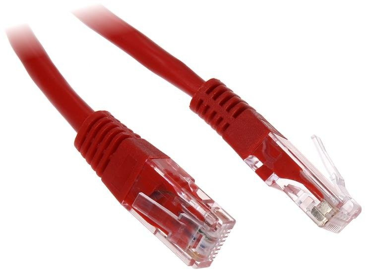 PATCHCORD RJ45/UTP 5e-RED 1m | Sklep Elektromaniacy